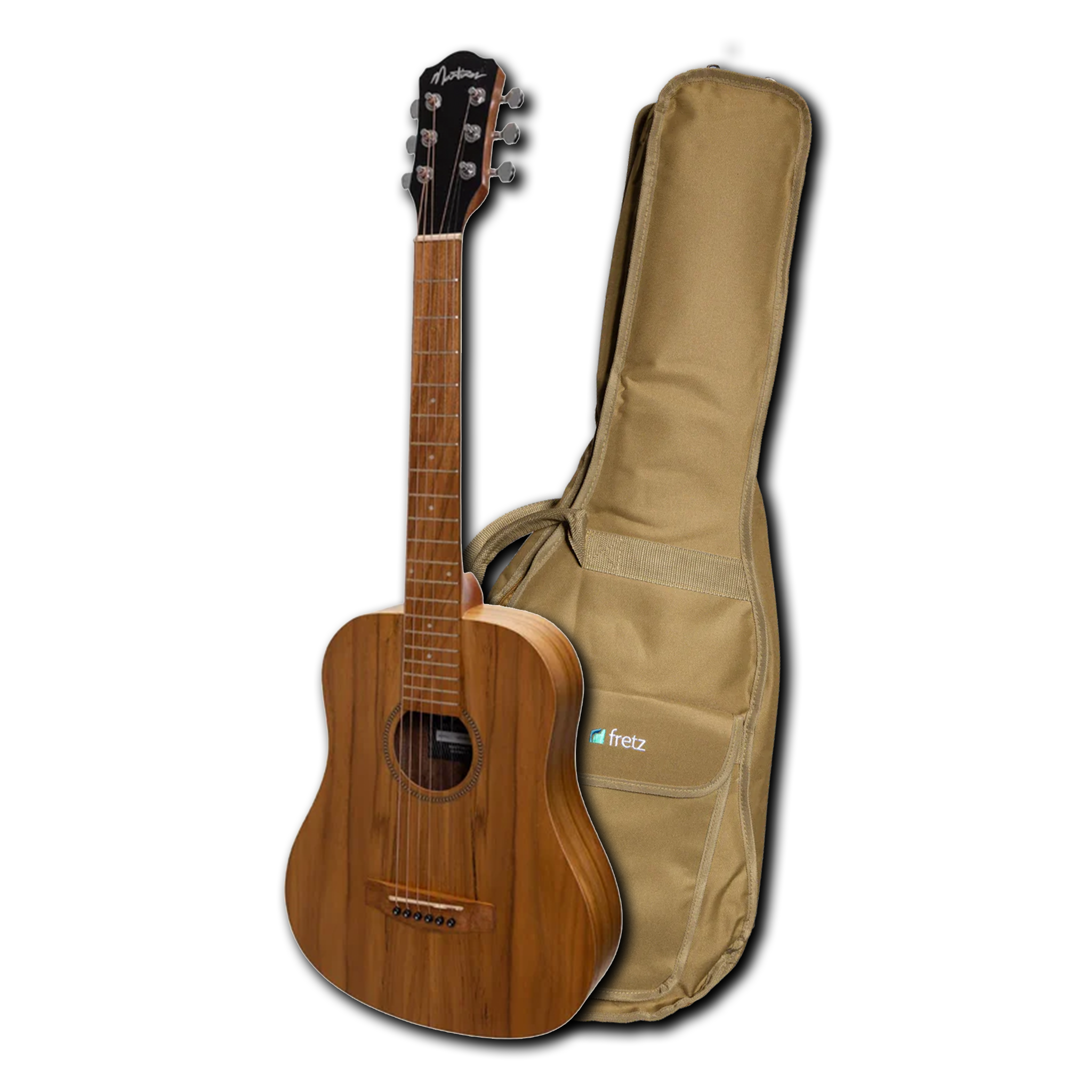 Martinez Babe 3/4 Traveller Acoustic W/Pickup Pack - Jati Teakwood ...